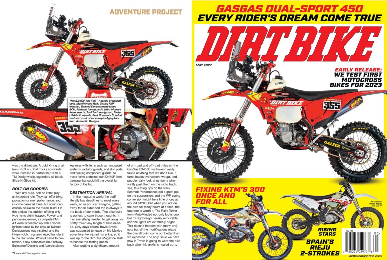 Dirt Bike Magazine GasGas EX450F Every Single Sunday & DBTV Build ...